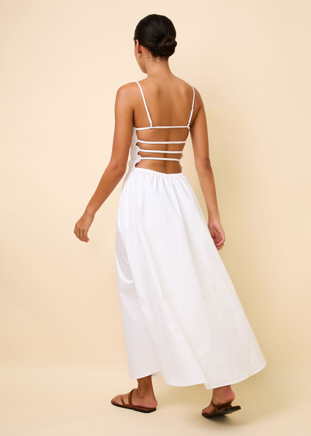 The Delta Midi Dress in Optic White | Solid & Striped