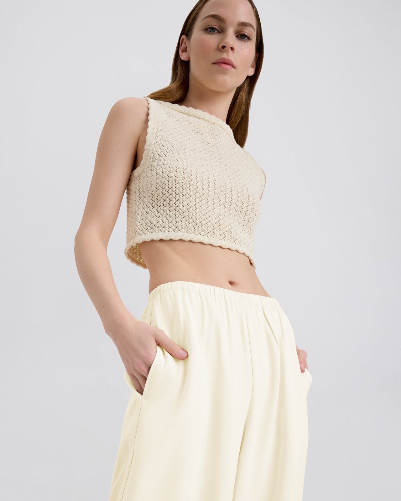 The Monaco Pant in Ecru | Solid & Striped